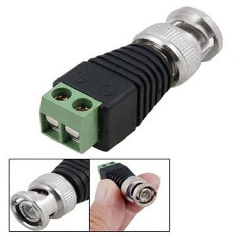 QUICK FIT BNC Male to AV Terminals Plug CCTV Connector Adapter
